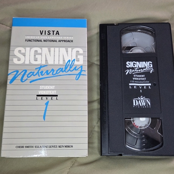None | Other | Signing Naturally Level Student Videotext Vhs Vintage ...